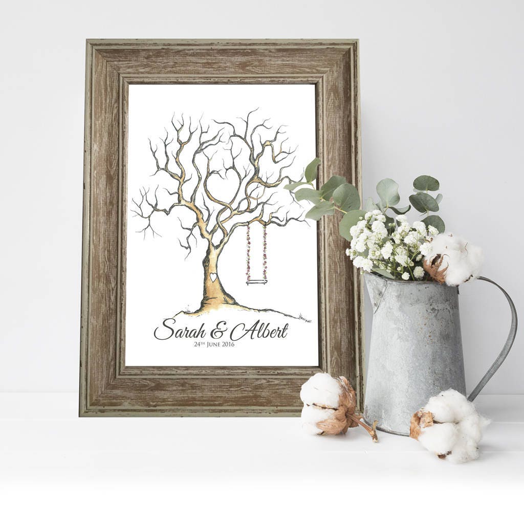 Personalised Swing Keepsake Fingerprint Tree Personalised | Etsy UK