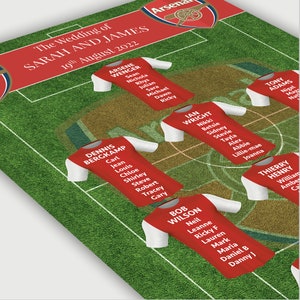 Football Theme Wedding Seating Chart, Sports Wedding Seating Chart ...