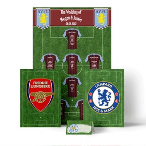 Football Theme Wedding Seating Chart, Sports Wedding Seating Chart ...