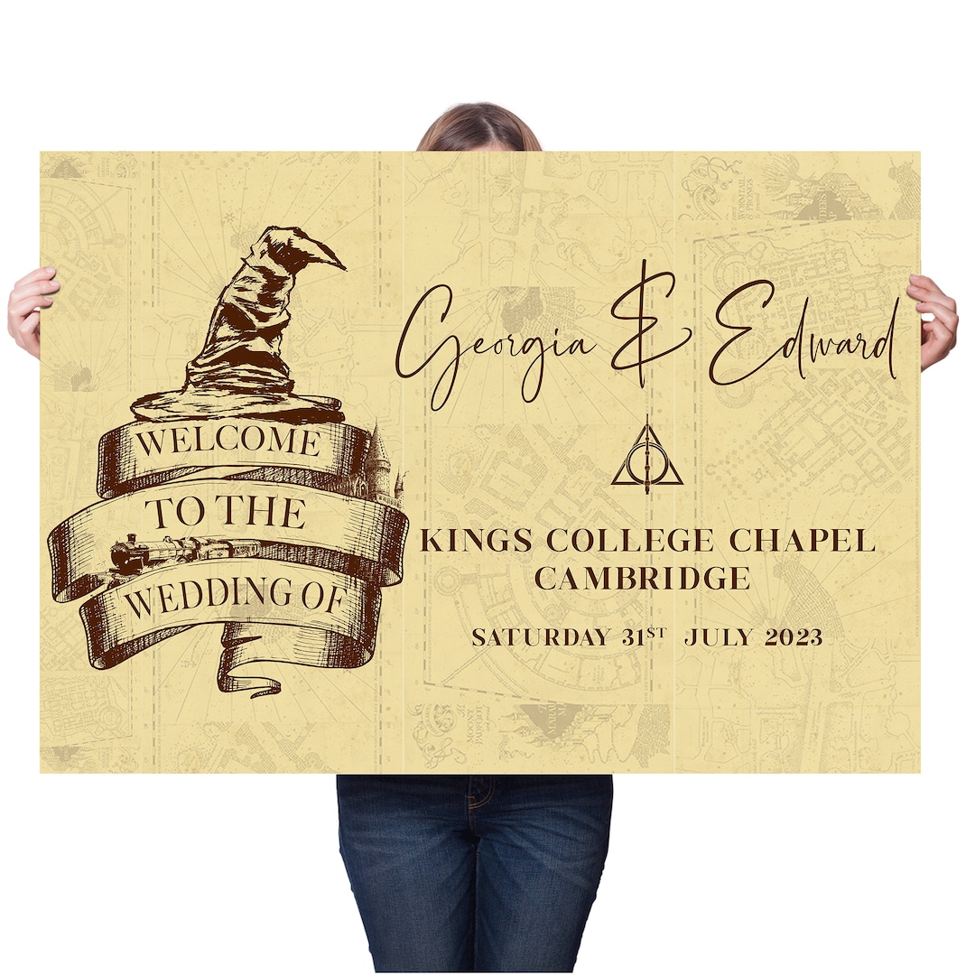 Wizard Wedding Welcome Sign, Harry Boy Who Lived Potter Welcome to the ...