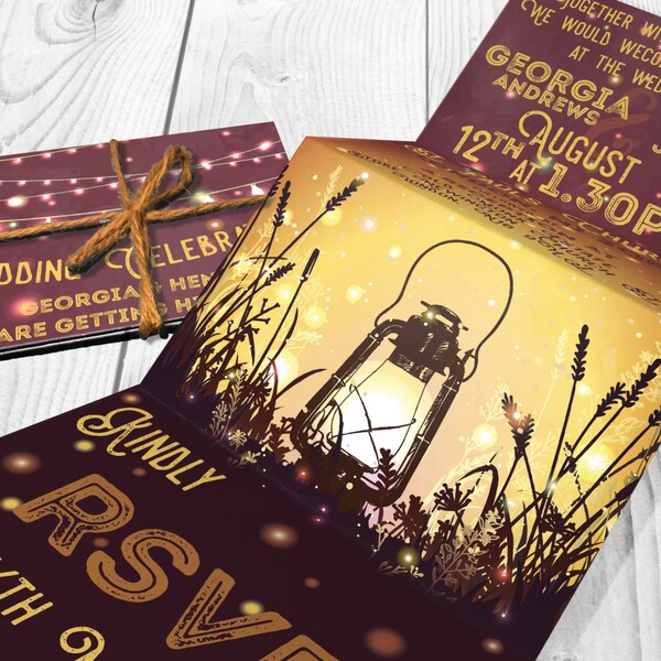 Lantern Invitation - Etsy