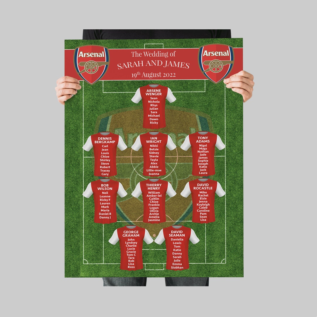 Football Theme Wedding Seating Chart, Sports Wedding Seating Chart ...