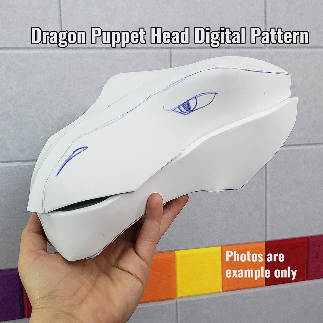 Basic Dragon Head Puppet **digital Pattern** for EVA Foam - Etsy