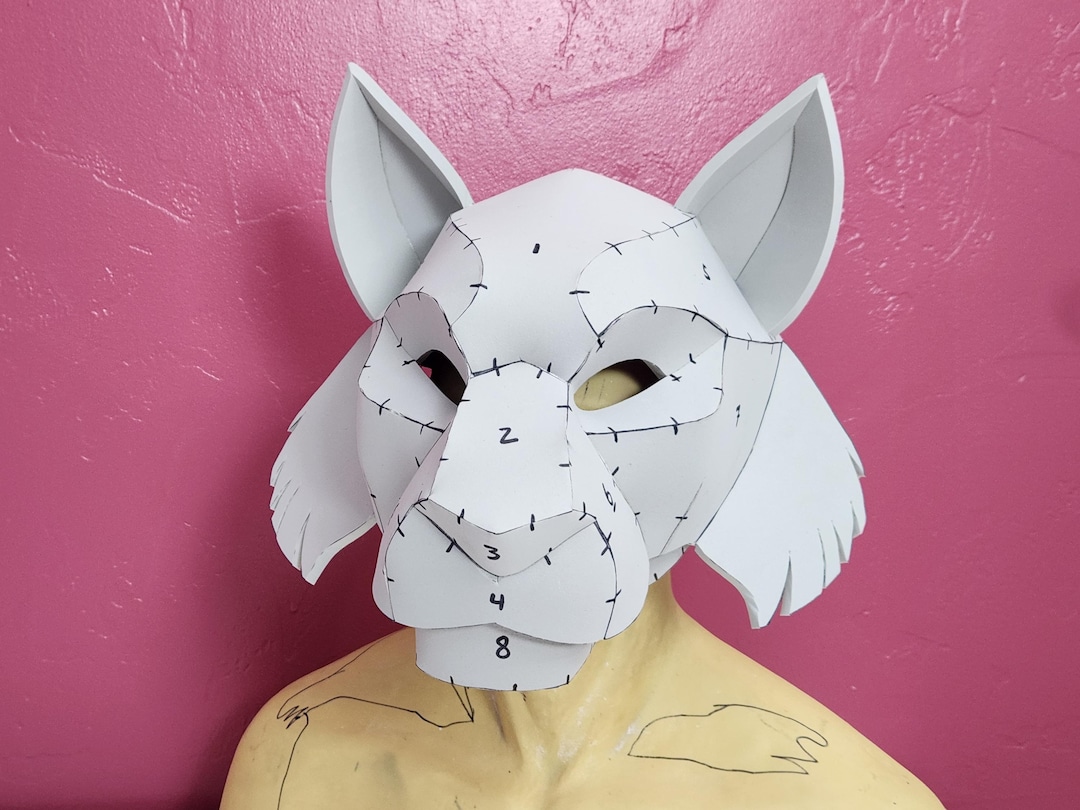 Fantasy Cat Mask Pattern | Moving Jaw **digital Pattern** for EVA Foam ...
