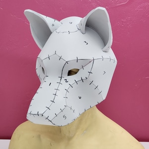 Wolf Therian Mask **digital Pattern** for EVA Foam With Video Tutorial ...