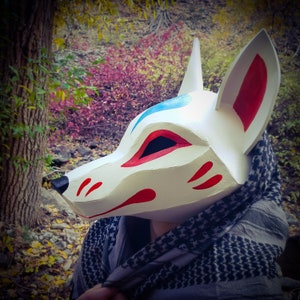 Kitsune Fox Mask **digital Pattern** for EVA Foam With Video Tutorial ...