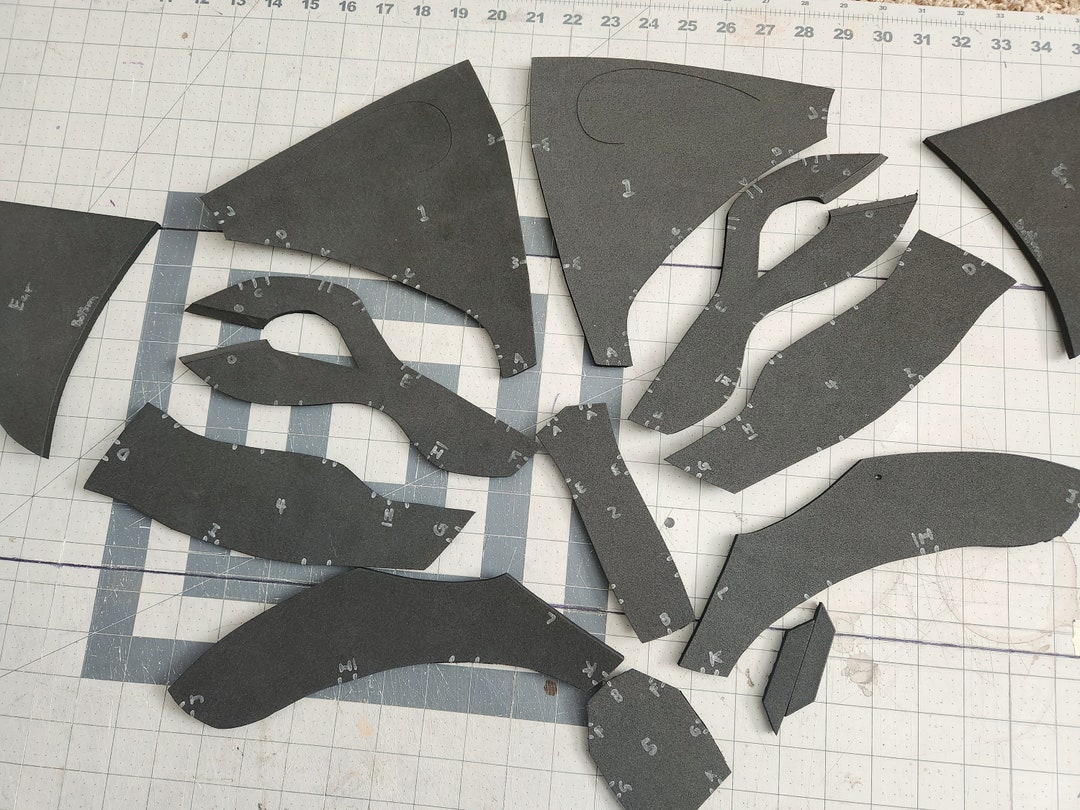 Kitsune Fox Mask Kit | Ready to Glue Foam and Digital Pattern Included ...