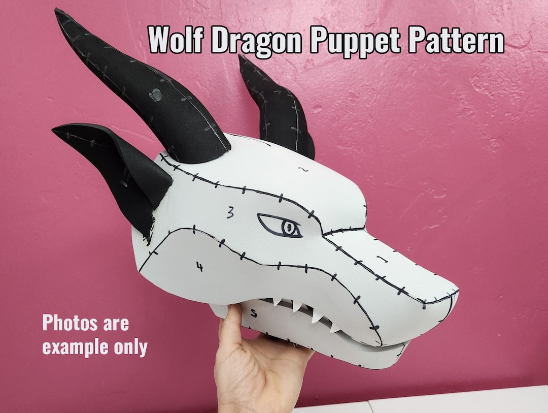 Wolf Dragon Head Puppet **digital Pattern** for EVA Foam - Etsy