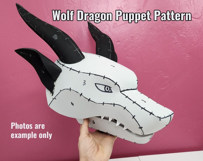 Wolf Paper Dragon Puppet - Etsy