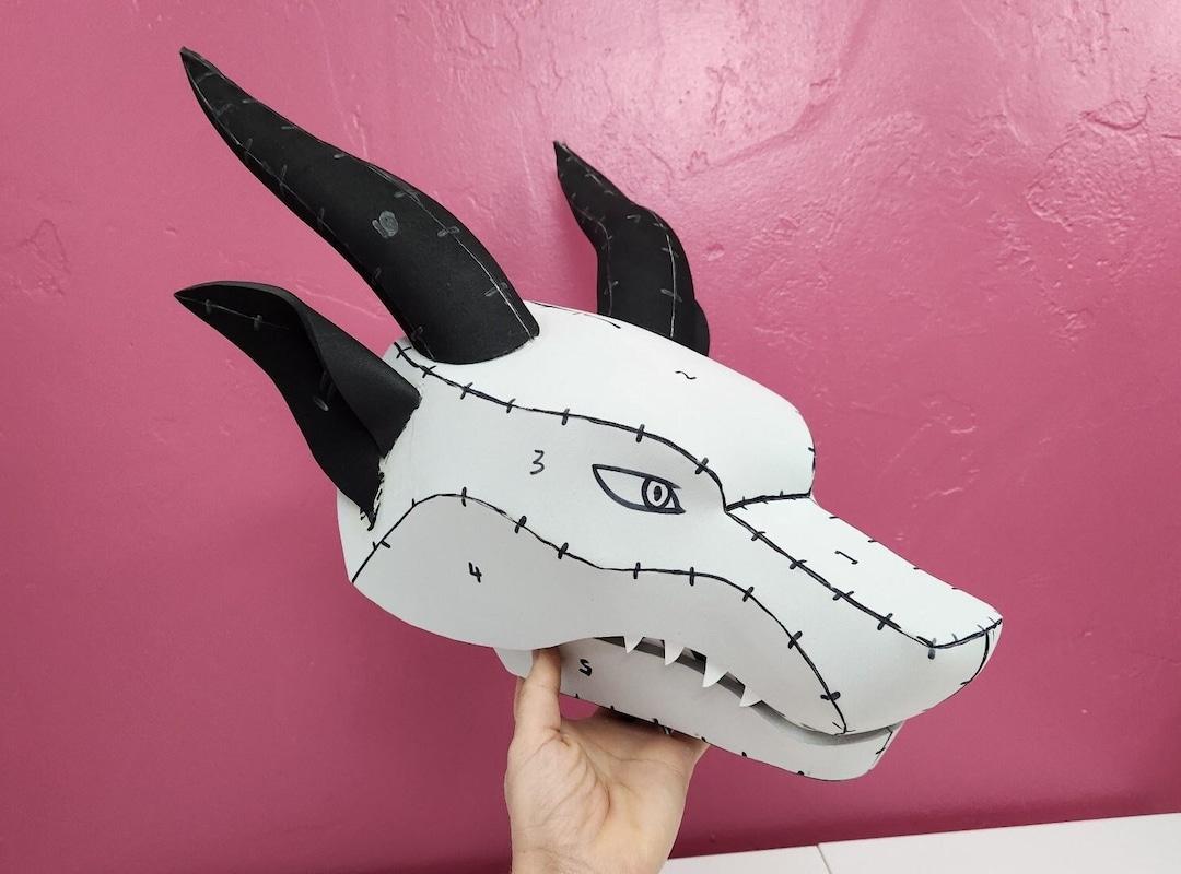 Wolf Dragon Head Puppet Digital Pattern for EVA Foam - Etsy