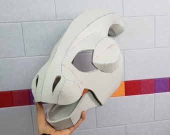 Raptor Mask Digital Pattern for EVA Foam video Tutorial on | Etsy