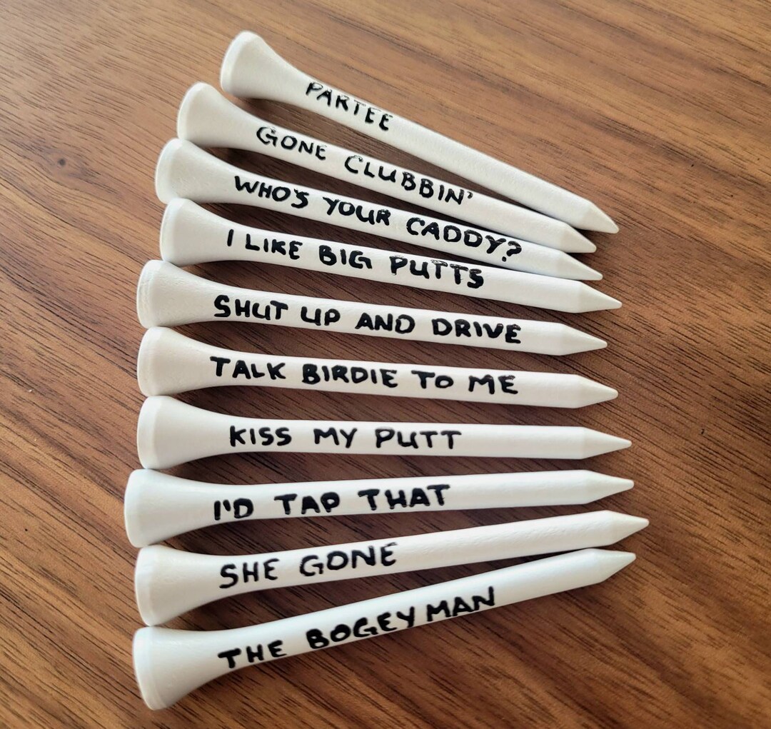 CUSTOMIZED 10 Hand Painted 3 1/4 Inch Wood Golf Tees You Choose the ...