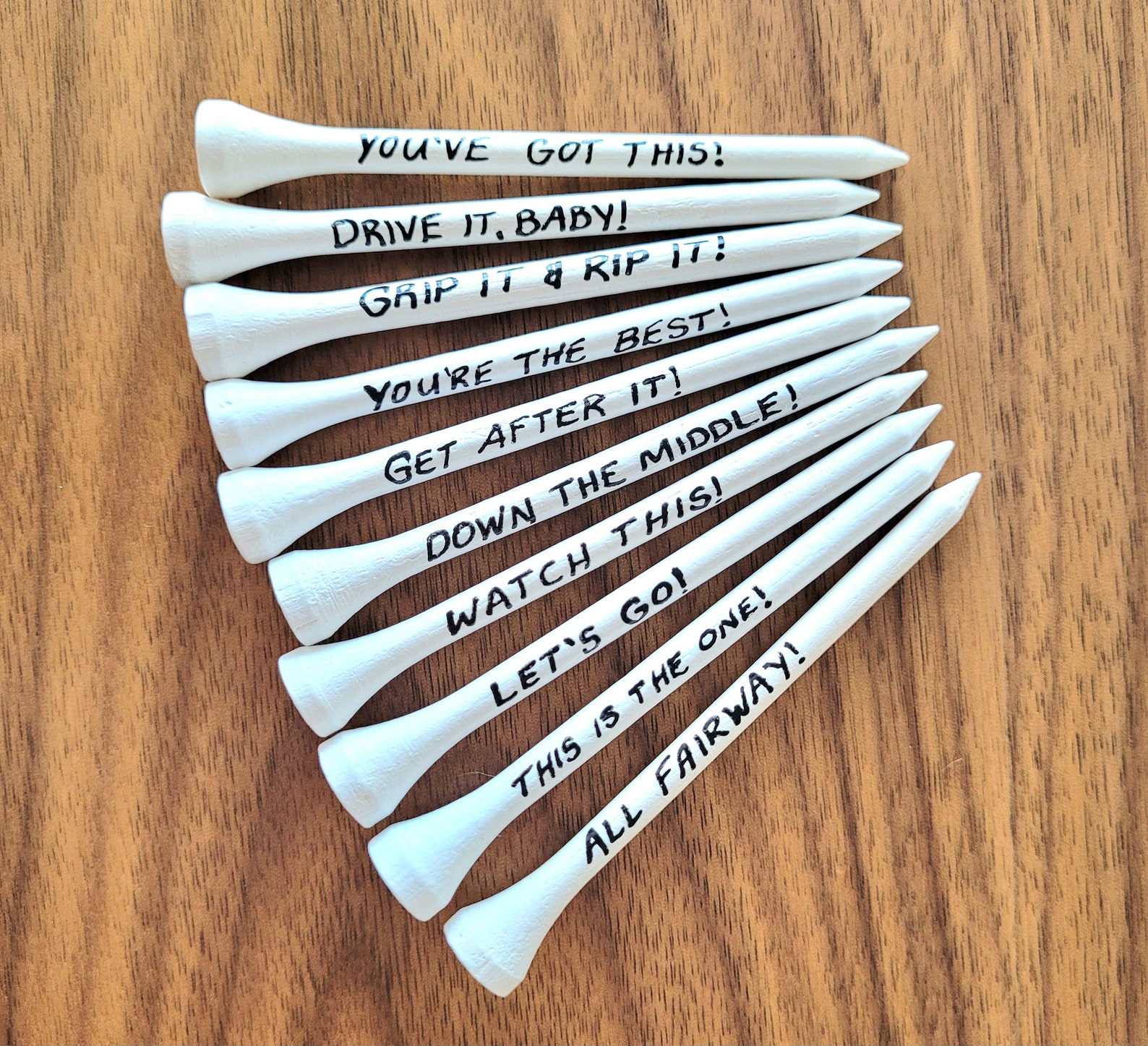 CUSTOMIZED 10 Hand Painted 3 1/4 Inch Wood Golf Tees You - Etsy