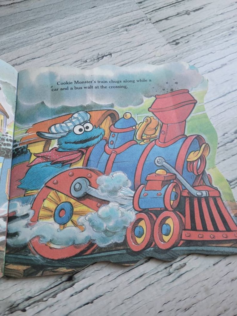 Vintage Golden Super Shape Book Going Places Sesame Street - Etsy