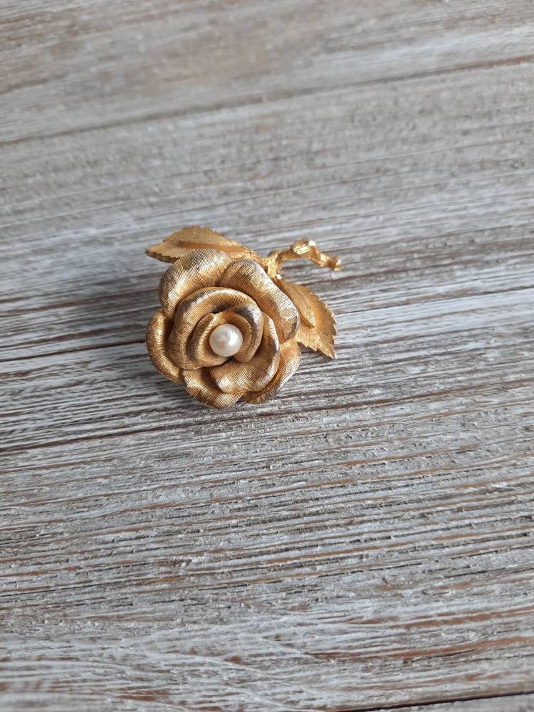 Vintage Capri Brooch, 1950 Capri Gold Tone Brooch, Vintage Brooch, Faux ...