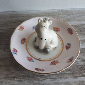 Whimsical Unicorn Upcycled Ring Dish, Colclough Saucer, Home Decor ...