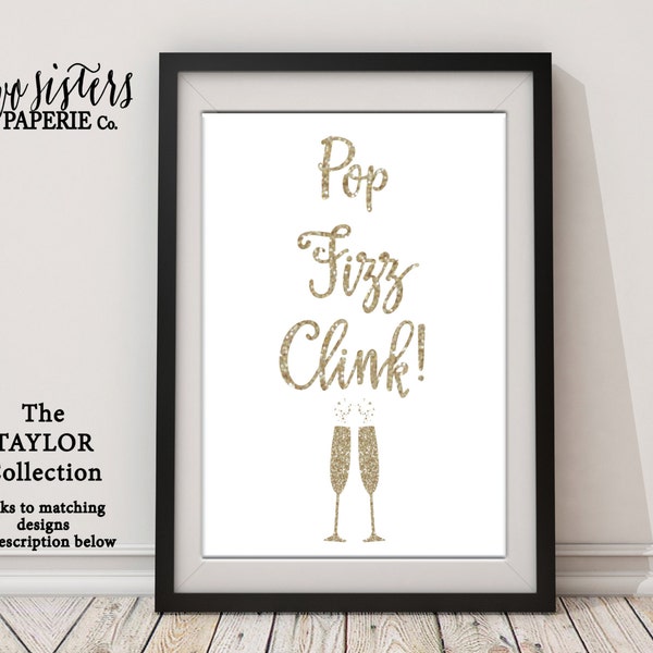 Pop Fizz Clink Sign - Etsy