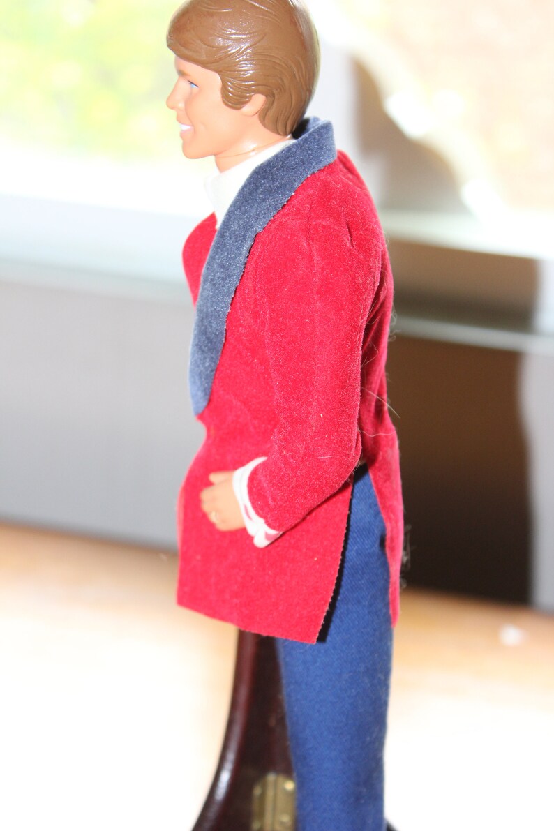 Ken Doll Taiwan With Red Velour Coat & Blue Pants Brown | Etsy