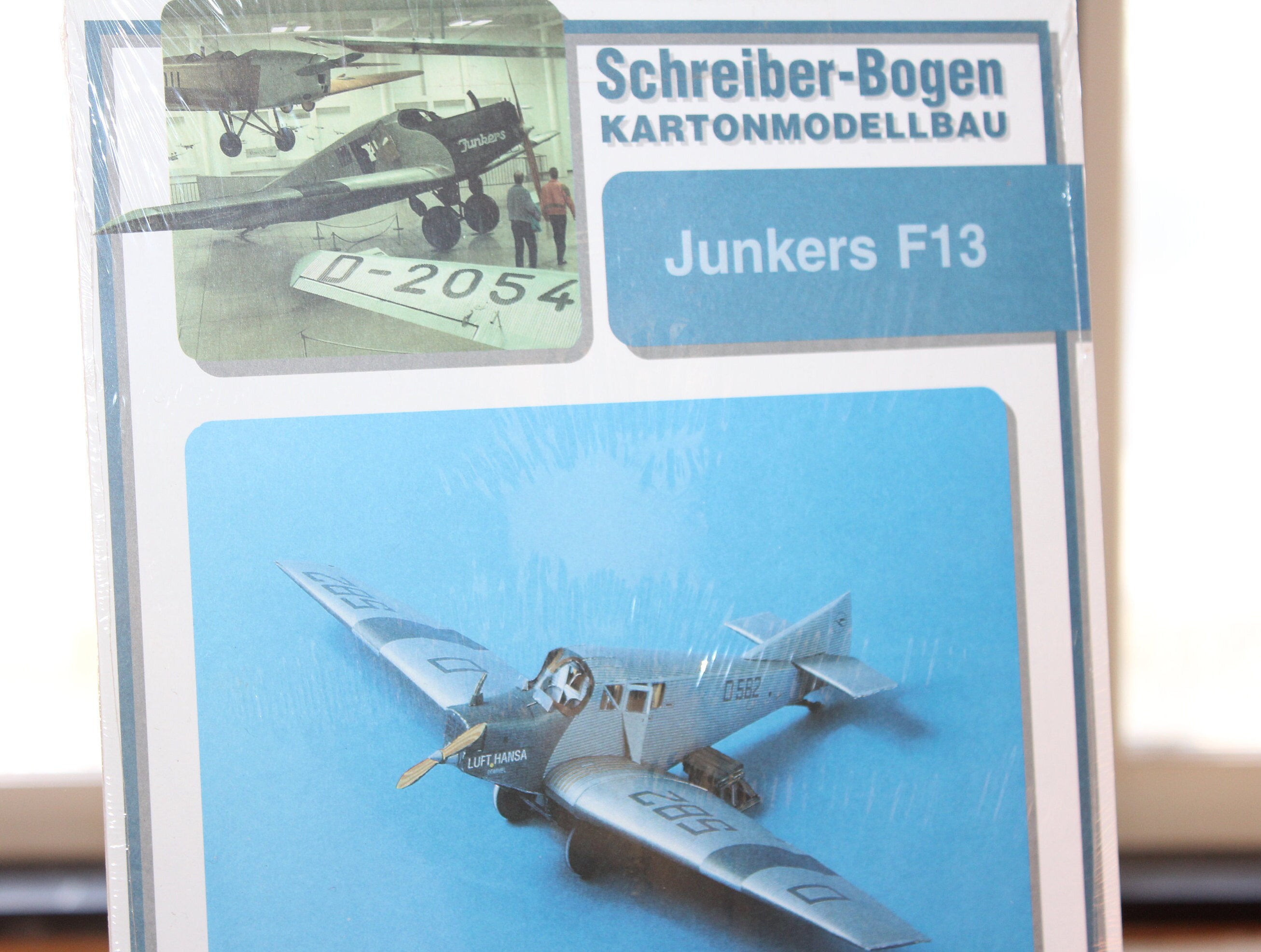 Home & Hobby Germany Junkers F13 Paper Model Plane Kit Monoplane 1/50 ...