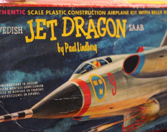 Lindberg Swedish Jet Dragon Saab Model Plane Kit Two Kits/ One Box 1/48 ...