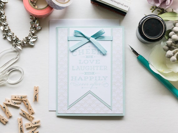 Blue Large Banner Congratulations Card Handmade Greeting Card | Etsy