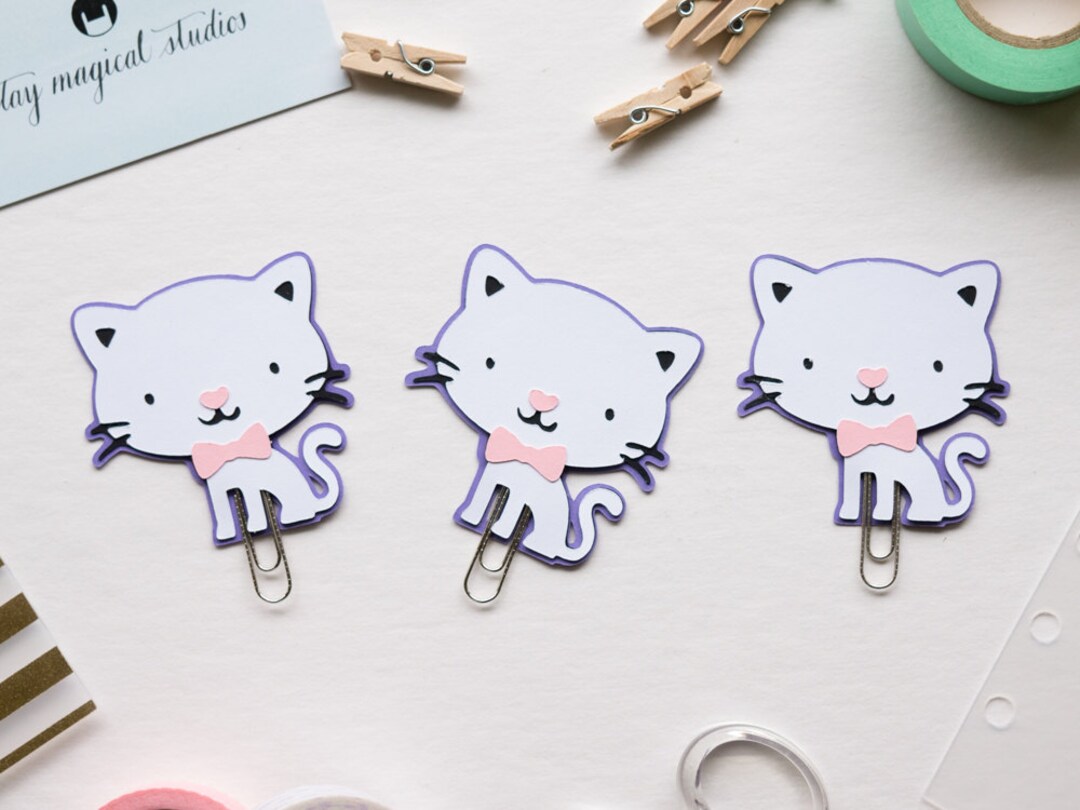 Kitty Paper Clip - Etsy