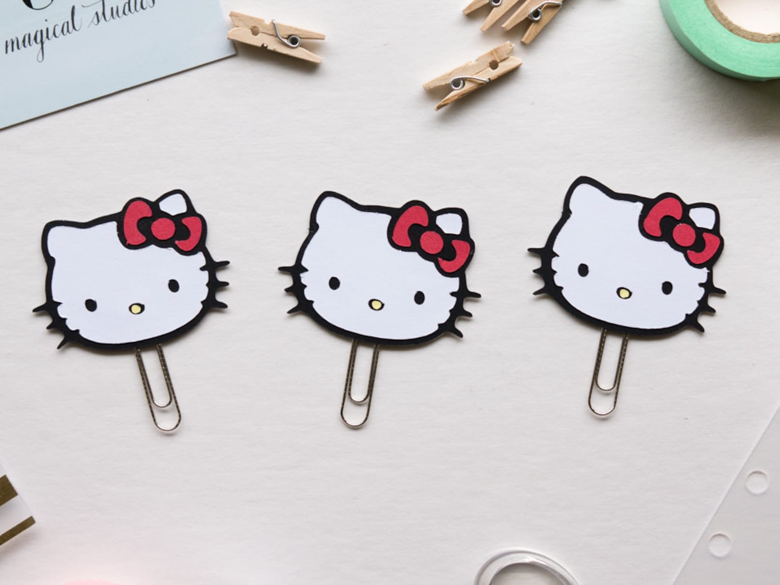 Hello Kitty Paper Clip - Etsy