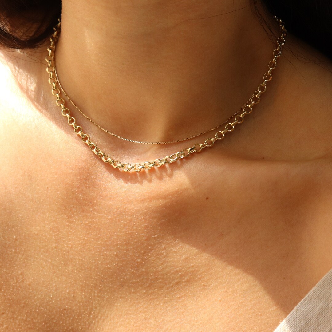Rolo Chain, Rolo Chain Necklace, Necklaces for Women, Gold Necklace ...