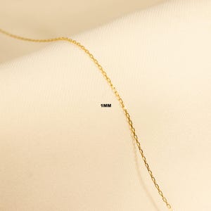 Solid 14K Gold Paper Clip Chain Necklace, Rectangle Long Link Necklace ...