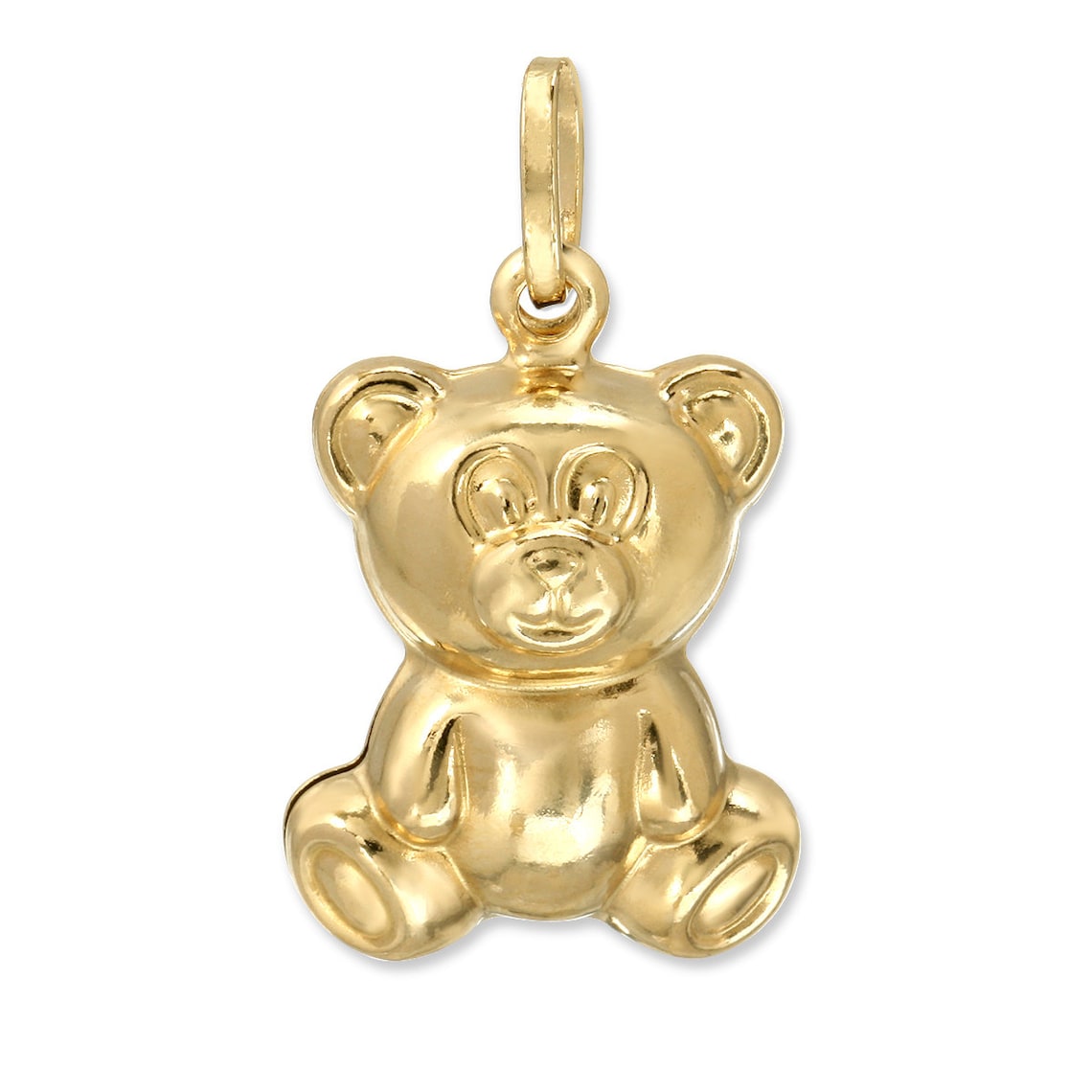 14K Gold Teddy Bear Necklace Teddy Bear Pendant Mama Bear | Etsy