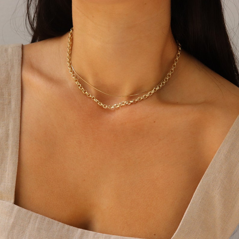 Rolo Chain Rolo Chain Necklace Necklaces for Women Gold - Etsy