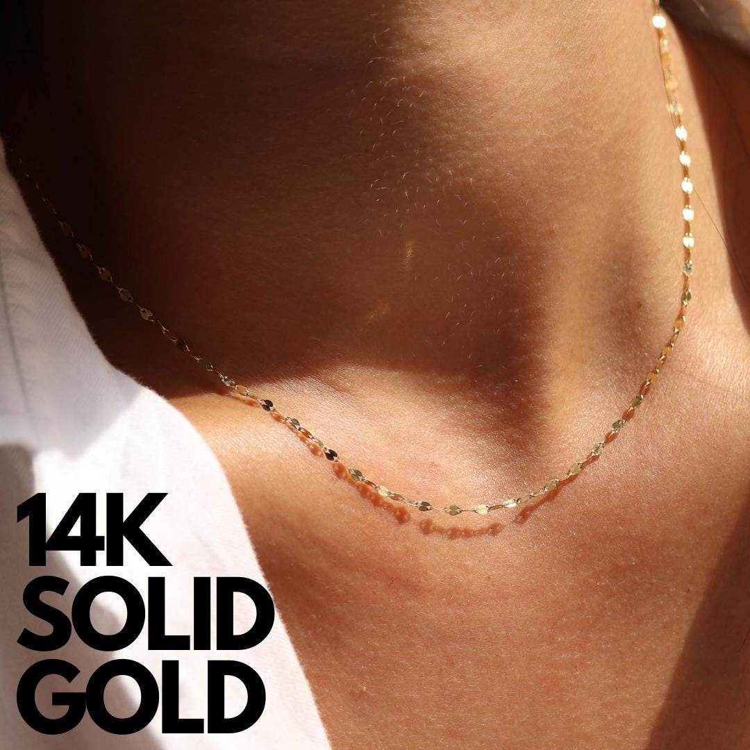 Gold Disc Necklace, Gold Disc Chain, Disc Necklace, Small Gold Disc ...