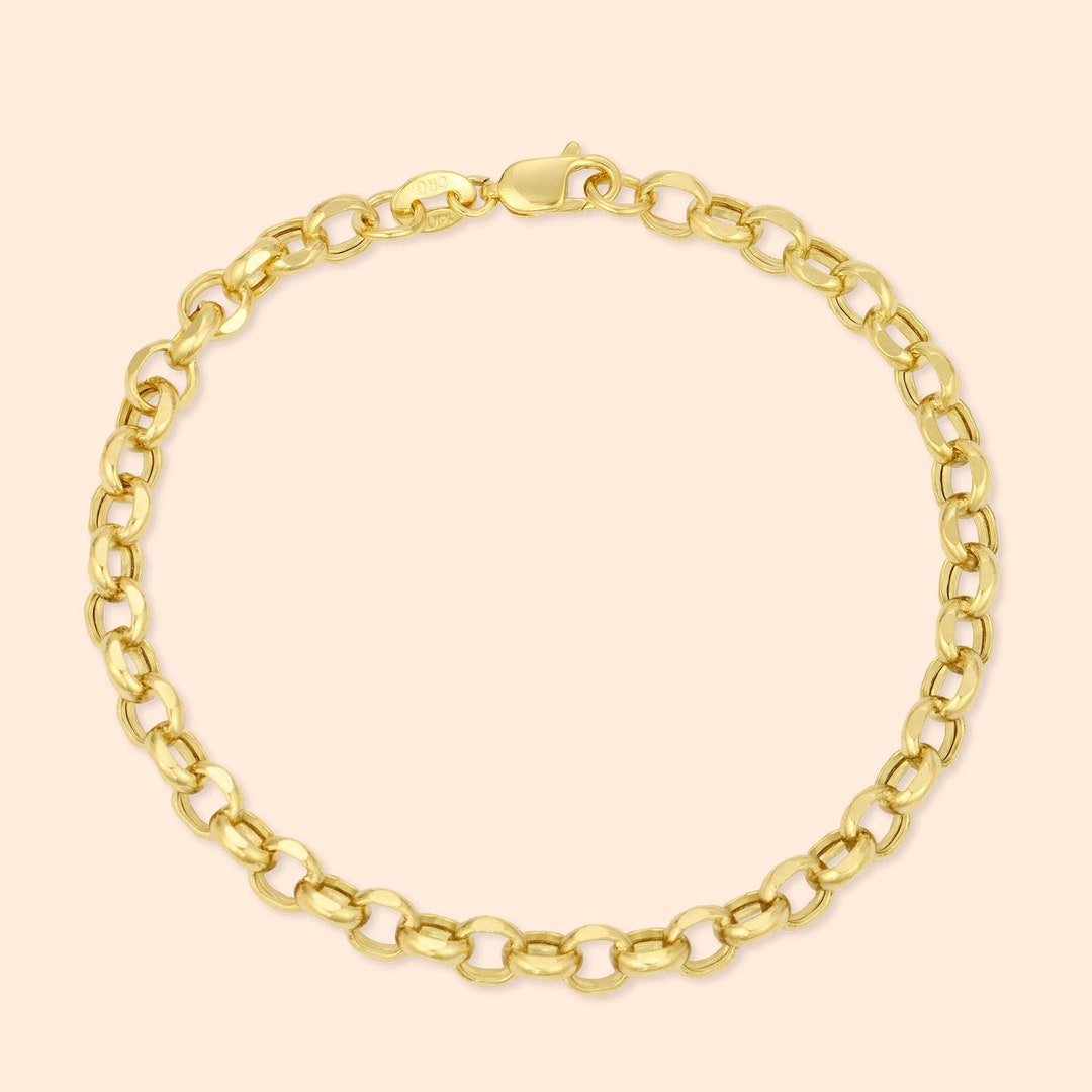 14k Gold Rolo Bracelet for Women Bracelet Gold Bracelet - Etsy