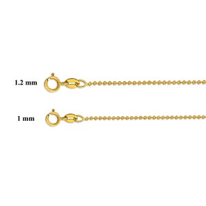 14K Gold Beaded Ball Chain Necklace Delicate Dainty Layered - Etsy