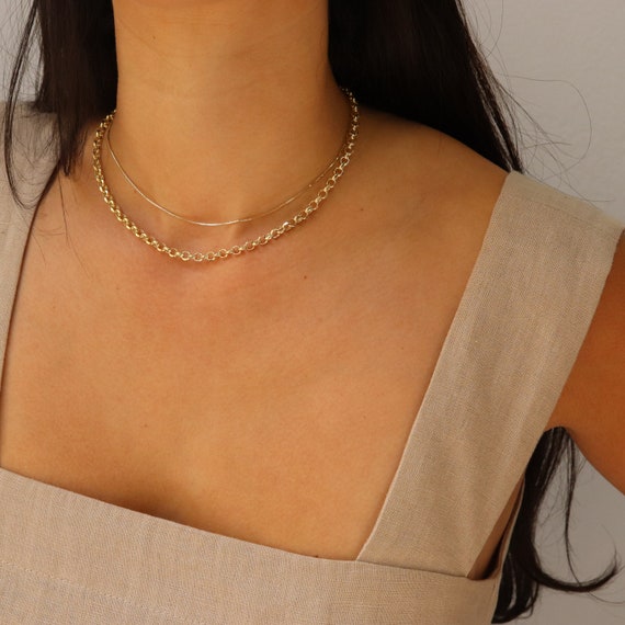 Rolo Chain Rolo Chain Necklace Necklaces for Women Gold - Etsy
