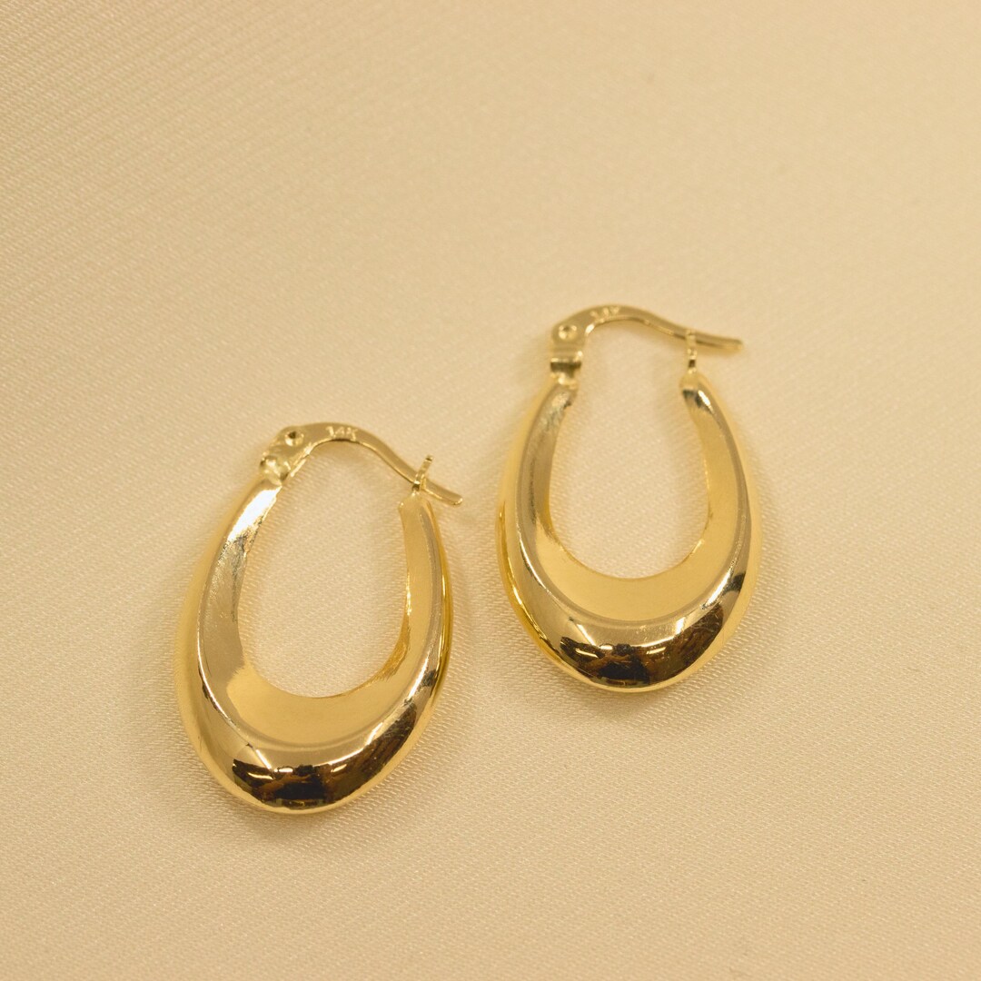 14K Gold Earrings, Gold Earrings Set, Gold Hoop Earrings, Gold Earrings ...