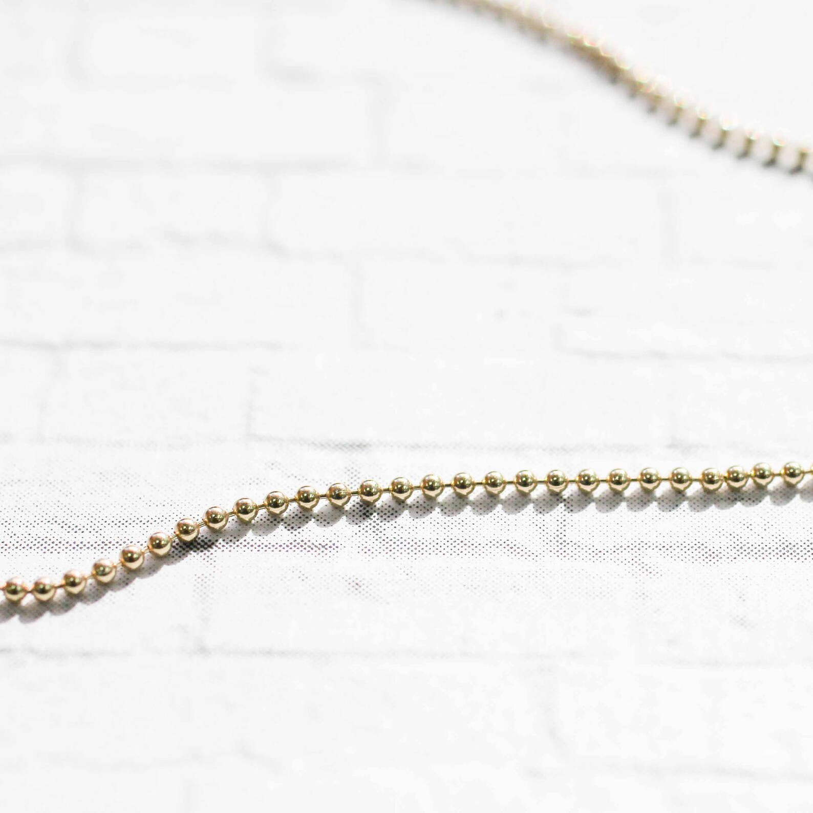 14K Gold Beaded Ball Chain Necklace Delicate Dainty Layered | Etsy