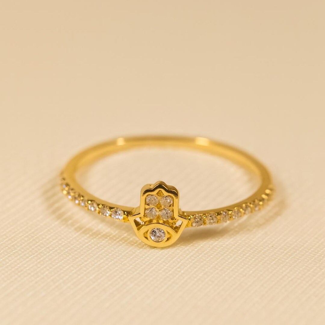 Hamsa Hand Ring, Hand of God Ring, Spiritual Jewelry, Protection ...