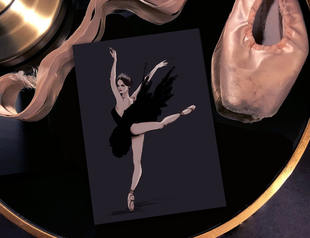 Odile / Black Swan, Swan Lake. Illustrated A5 Ballet Art Print - Etsy
