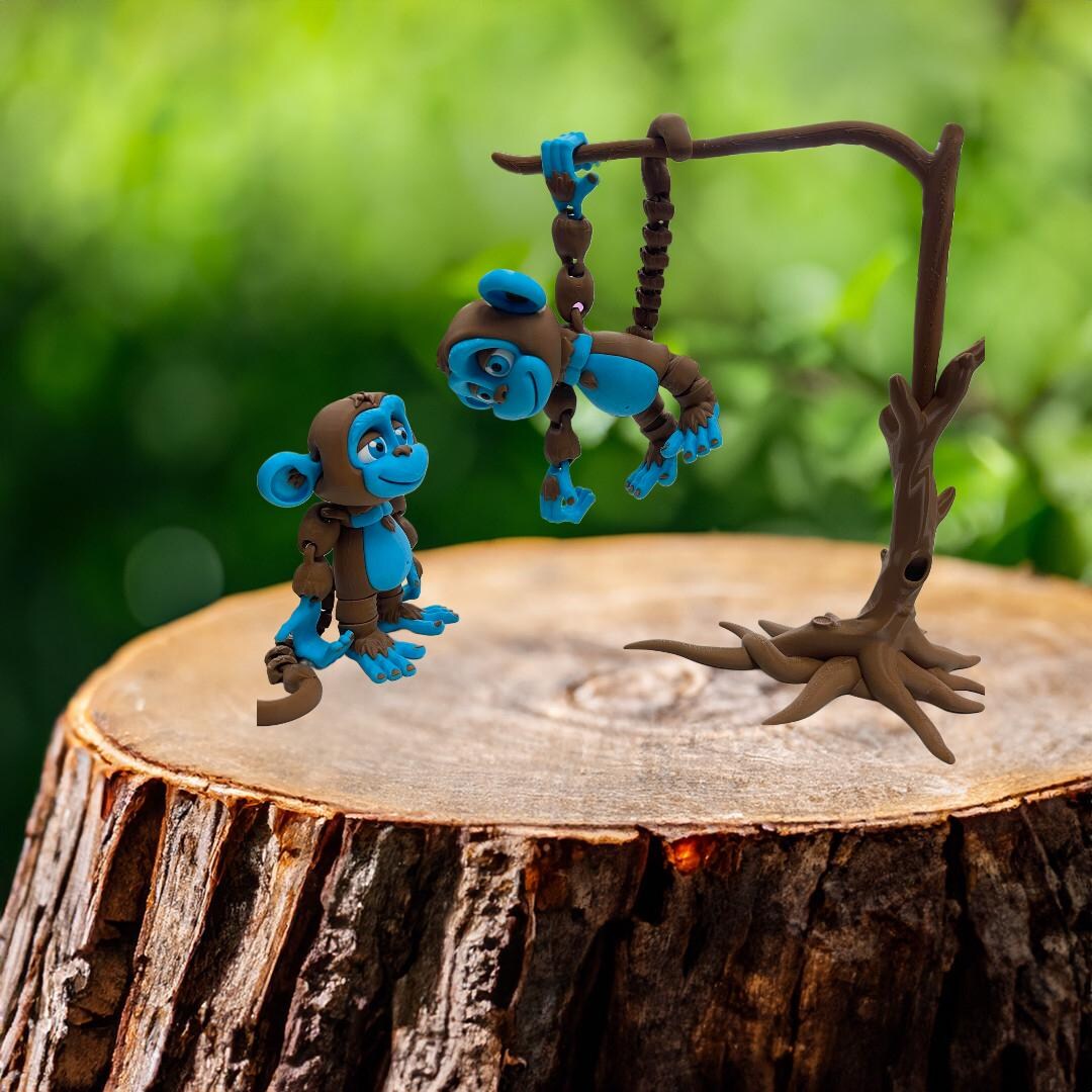 Articulated Monkey, Flexi Factory - Etsy
