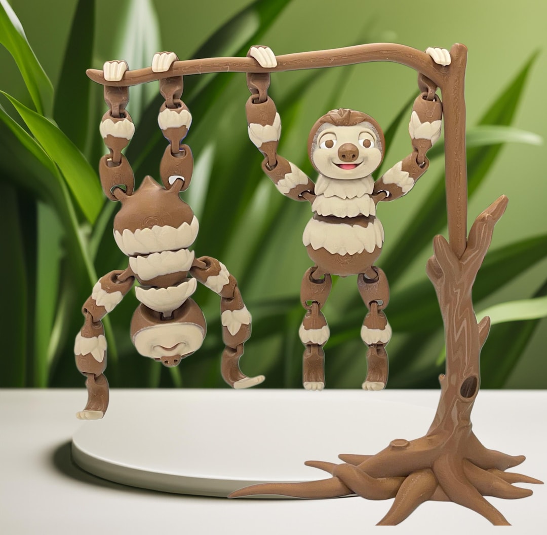 Articulated Sloth, Flexi Factory - Etsy