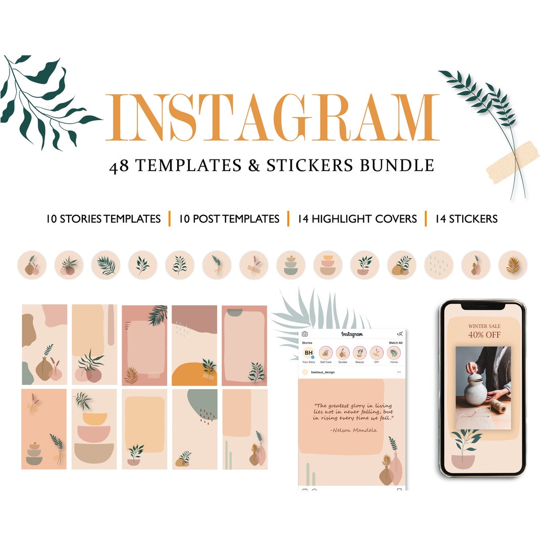 INSTAGRAM TEMPLATE BUNDLE Terracotta Insta Story Templates - Etsy