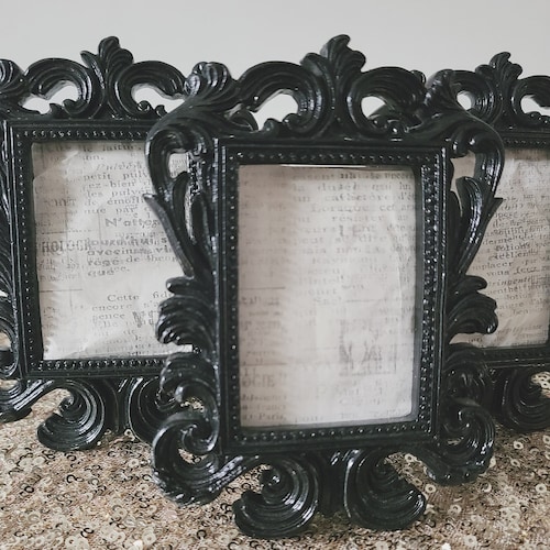 Sale Vintage Style BLACK BAROQUE FRAME Mini Picture Frame - Etsy