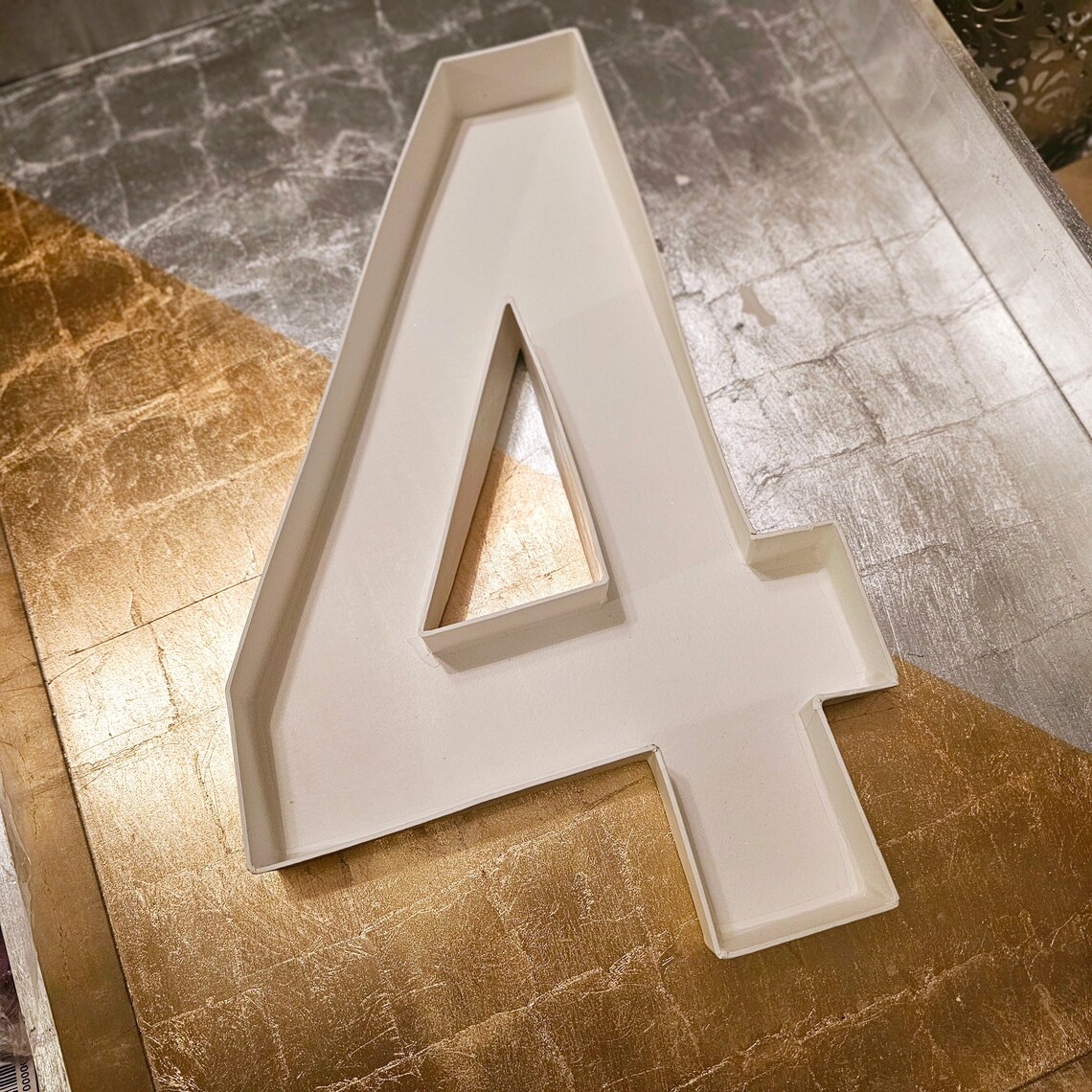 Sale 16" WHITE HOLLOW NUMBER Blank Block Style Fillable Number Letter ...