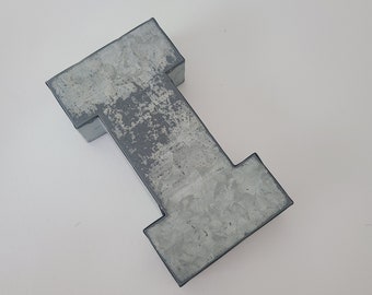 Sale 7" METAL LETTER Z Block Style Rustic Metal Rustic Alphabet Initial ...