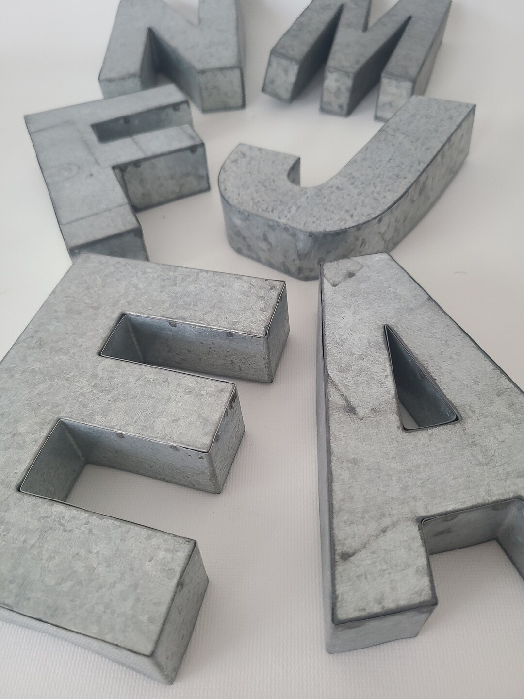 Sale 5.75 METAL LETTER Block Style Rustic Metal Rustic Alphabet Initial ...