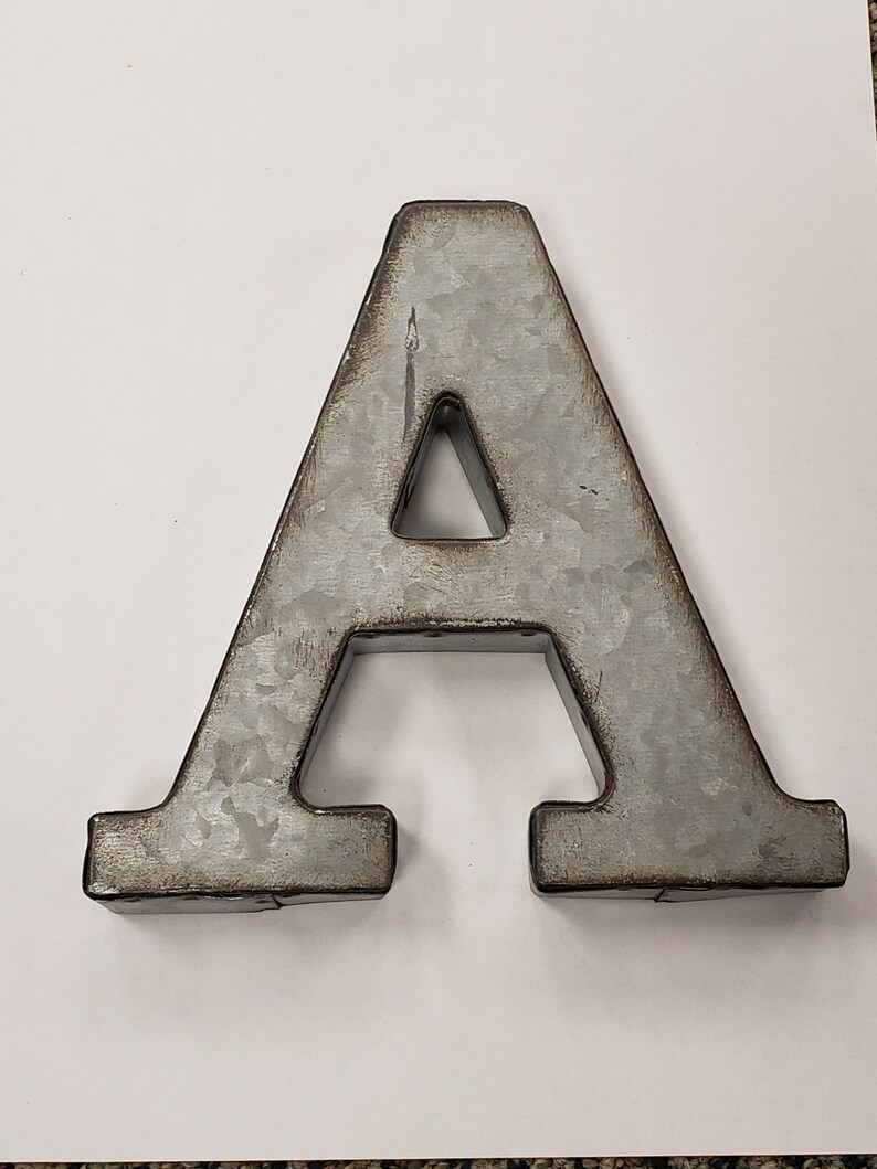 Sale 6 METAL LETTER Rustic Metal Rustic Alphabet | Etsy