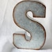 Sale 7" METAL LETTER Block Style Rustic Metal Rustic Alphabet Initial ...