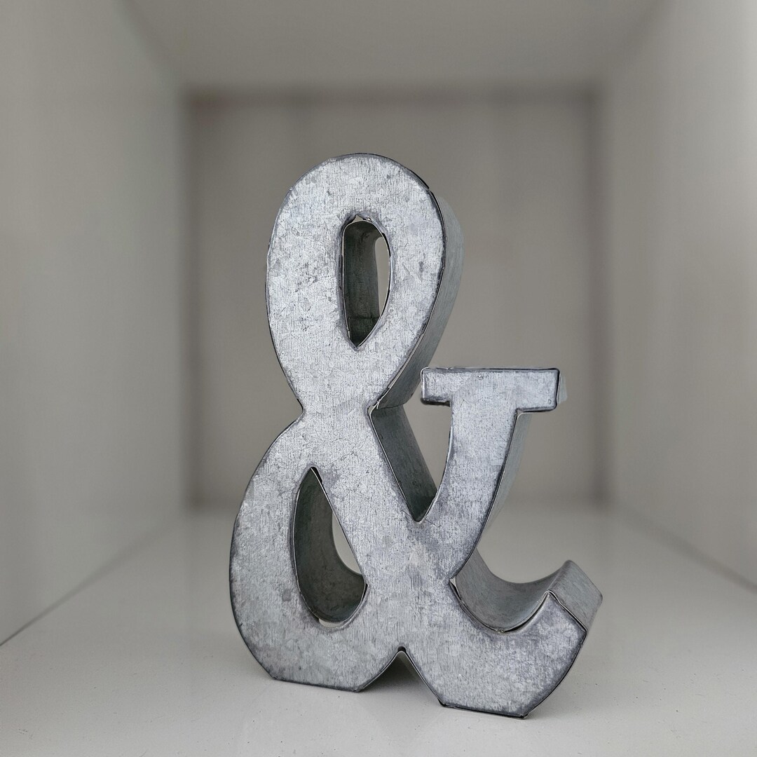 Sale 7 METAL AMPERSAND and & Sign Rustic Alphabet Initial Vintage Style ...