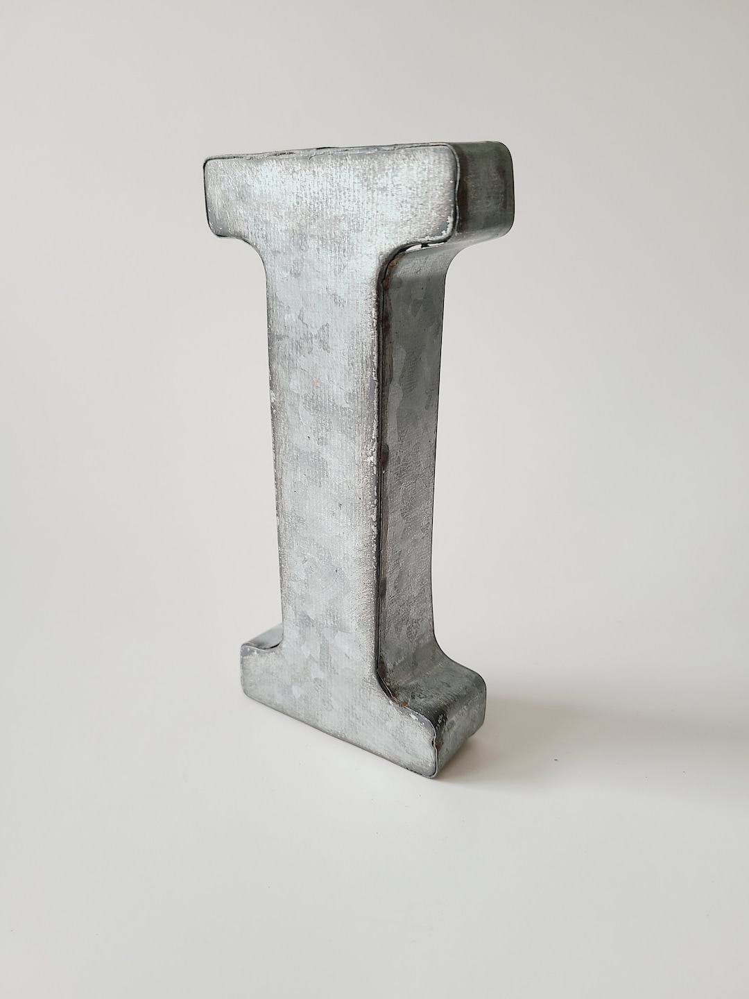 Sale 6" METAL LETTER I Rustic Metal - Monogram Alphabet Initial Vintage ...